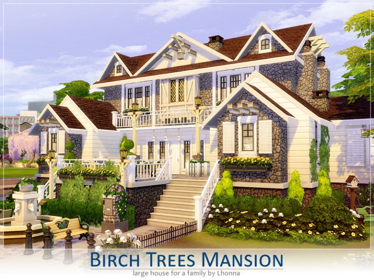 Birch Trees Mansion - The Sims 4 Catalog