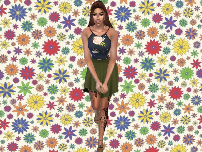 CAS Background - White Flowers - The Sims 4 Catalog