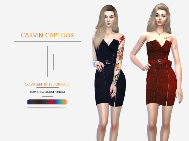 CC.valentivitel dress II - The Sims 4 Catalog