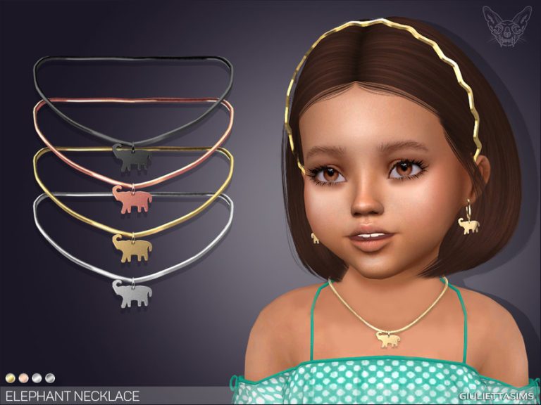 Elephant Necklace For Toddlers - The Sims 4 Catalog