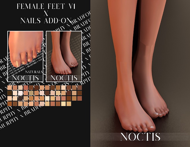 Female Feet V1 x Natural Nails Add-On at MURPHY - The Sims 4 Catalog