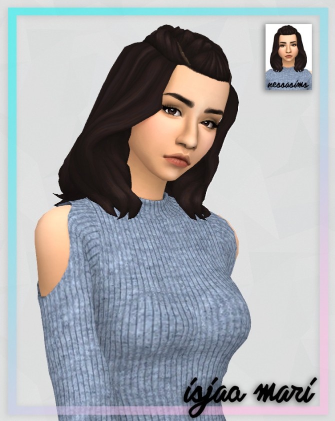 isjao mari hair recolor at Nessa Sims - The Sims 4 Catalog