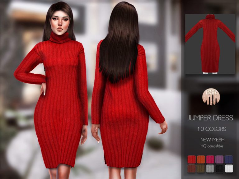 Jumper Dress BD142 - The Sims 4 Catalog