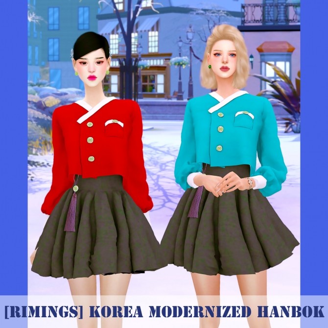Korea Modernized Hanbok at RIMINGs - The Sims 4 Catalog