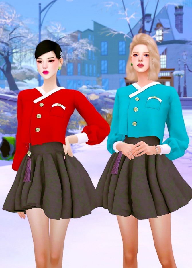 Korea Modernized Hanbok at RIMINGs - The Sims 4 Catalog