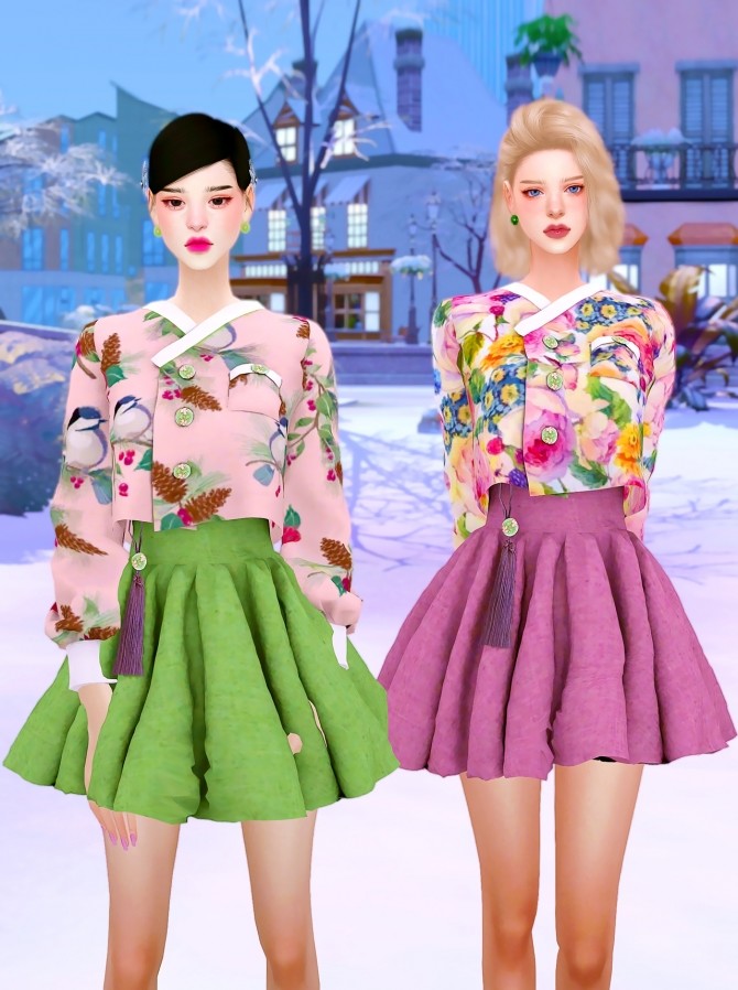 Korea Modernized Hanbok at RIMINGs - The Sims 4 Catalog