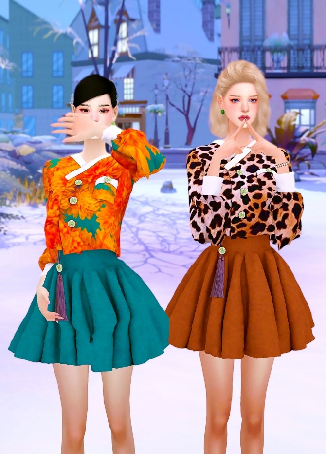 Korea Modernized Hanbok at RIMINGs - The Sims 4 Catalog