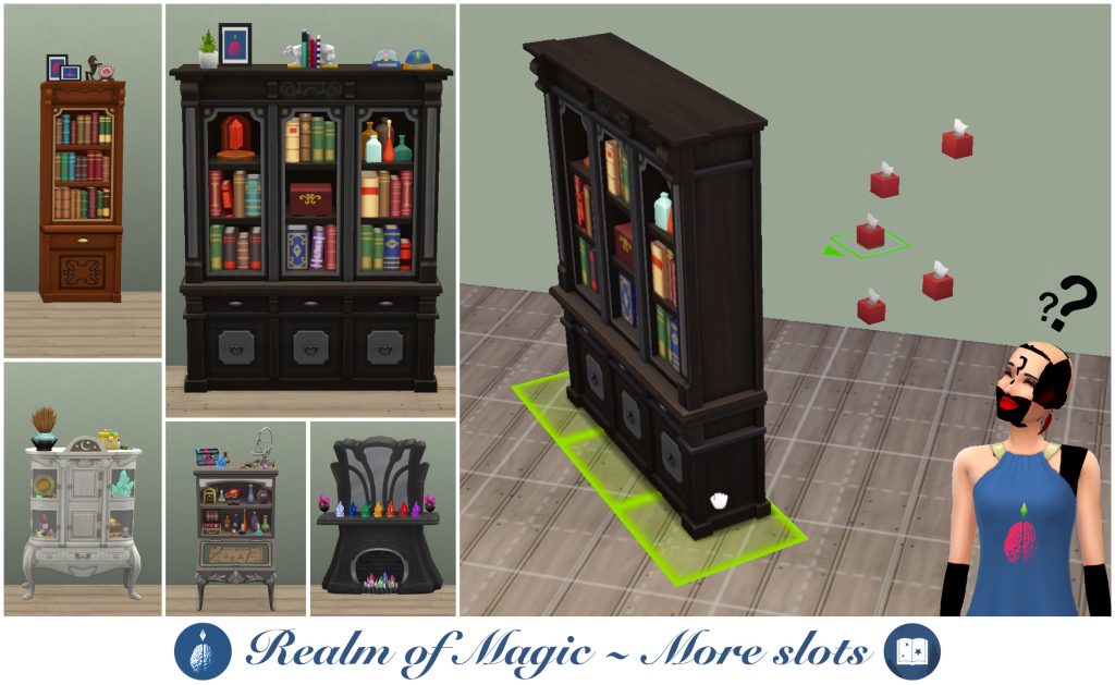 More/bigger slots for Realm of Magic furniture - The Sims 4 Catalog