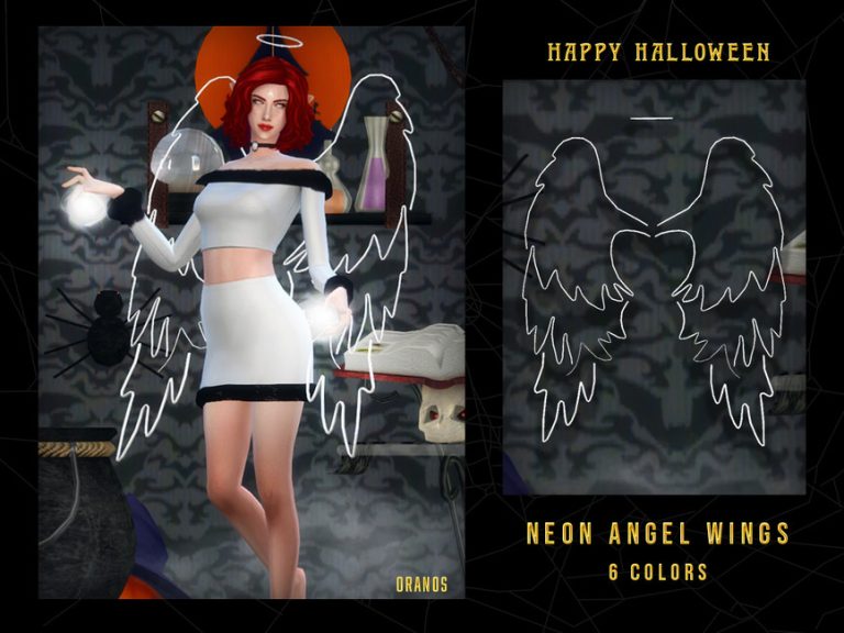 Neon Angel Wings - The Sims 4 Catalog