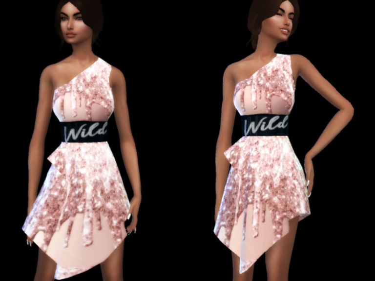 Wild Drip Dress- Get Famous Needed - The Sims 4 Catalog