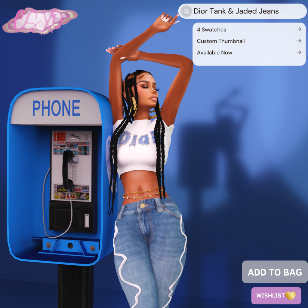 Dior Tank & Jaded Jeans - The Sims 4 Catalog