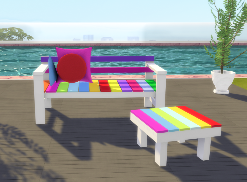 Kids Rainbow Garden Furniture - The Sims 4 Catalog