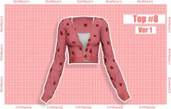 Top #8 V1 ♡ (Strawberry VIP) - The Sims 4 Catalog