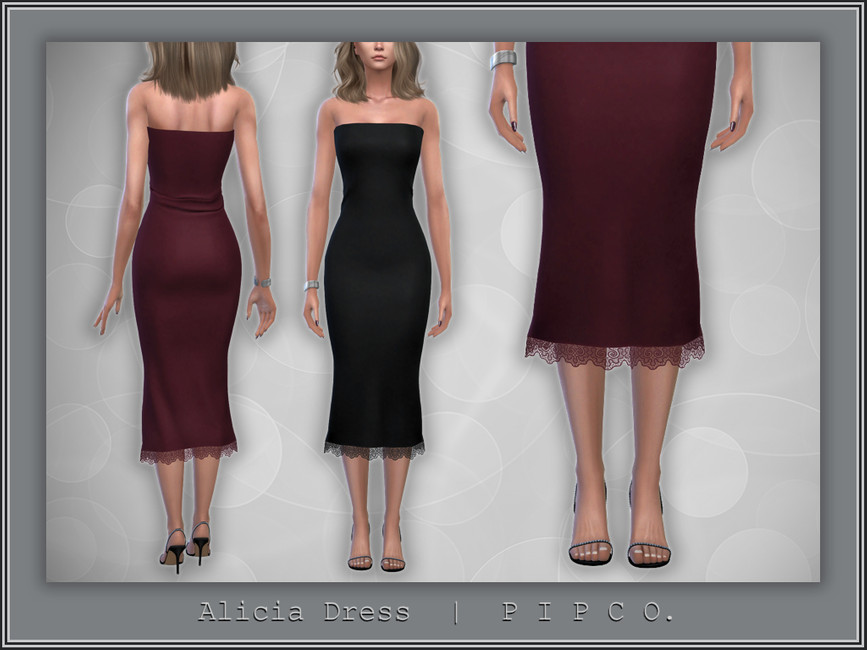Alicia Dress. - The Sims 4 Catalog