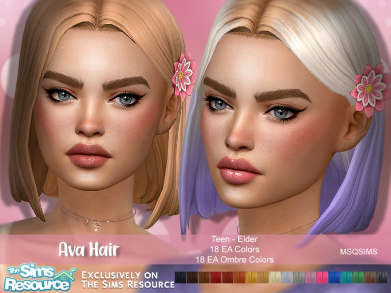 Ava Hair - The Sims 4 Catalog