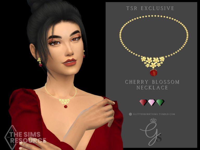 Cherry Blossom Necklace - The Sims 4 Catalog