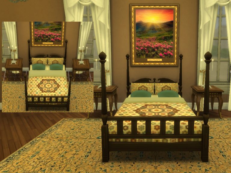Cozy Comfort 18th Century Quilt RC by Nonsensical Simmer - The Sims 4 ...