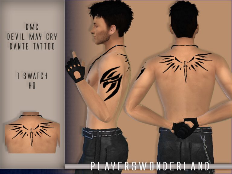 Devil May Cry Dante Tattoo - The Sims 4 Catalog