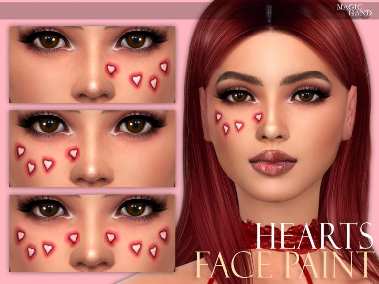 [MH] Hearts Face Paint - The Sims 4 Catalog