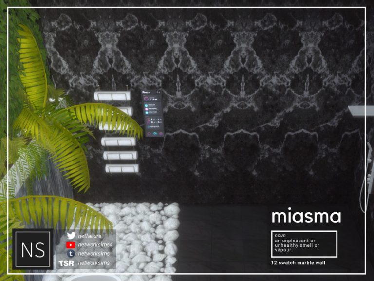 Miasma Marble Walls – Networksims - The Sims 4 Catalog