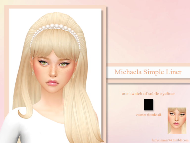 Michaela Simple Liner - The Sims 4 Catalog