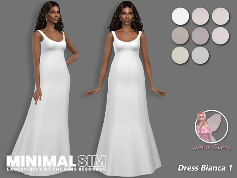 MINIMAL SIM Dress Bianca 1 - The Sims 4 Catalog