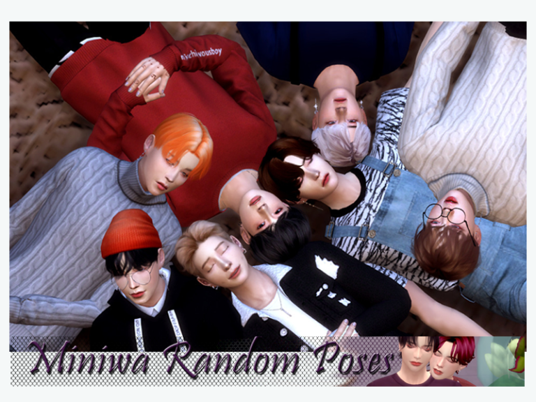 Bts Photoshoot Group Pose ver2 - The Sims 4 Catalog