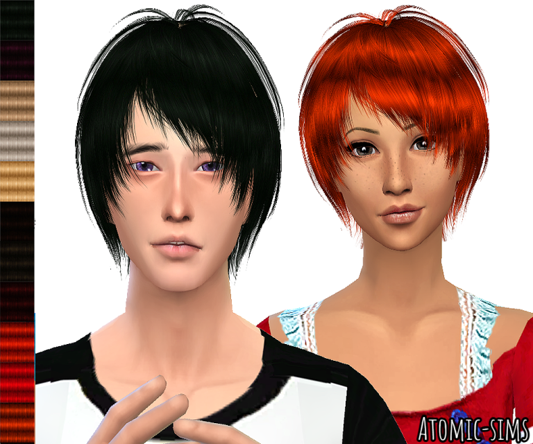 Peggyzone hair 4608 & 4644 (Juice104) retexture - The Sims 4 Catalog