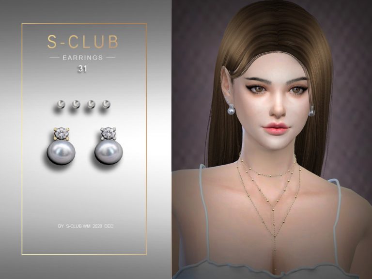 S-Club ts4 WM EARRINGS 202031 - The Sims 4 Catalog