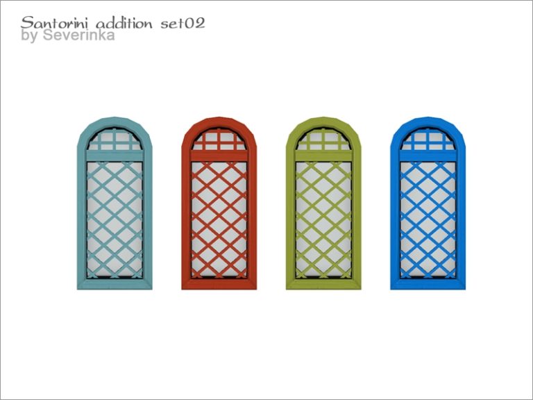 Santorini - arched window small v04 colored - The Sims 4 Catalog