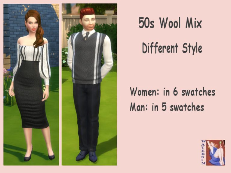ws 50s Wool-Mix Set - The Sims 4 Catalog