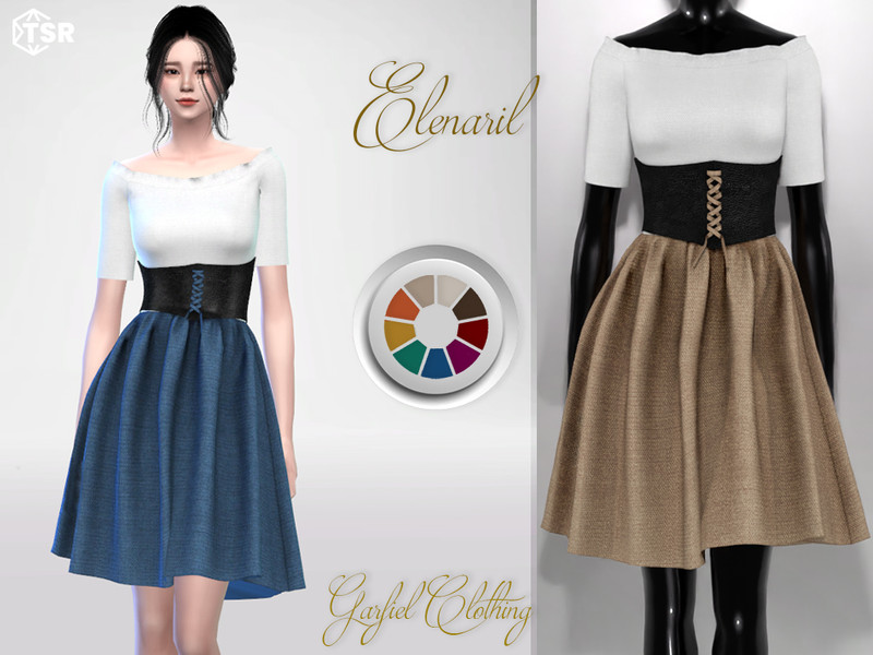Elenaril - Corset dress - The Sims 4 Catalog