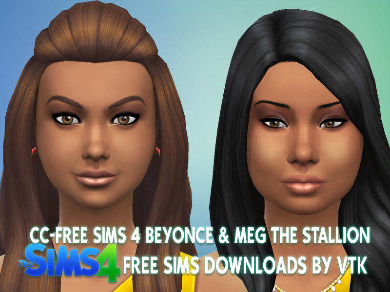 CC-Free Sims 4 Beyonce & Meg The Stallion - The Sims 4 Catalog