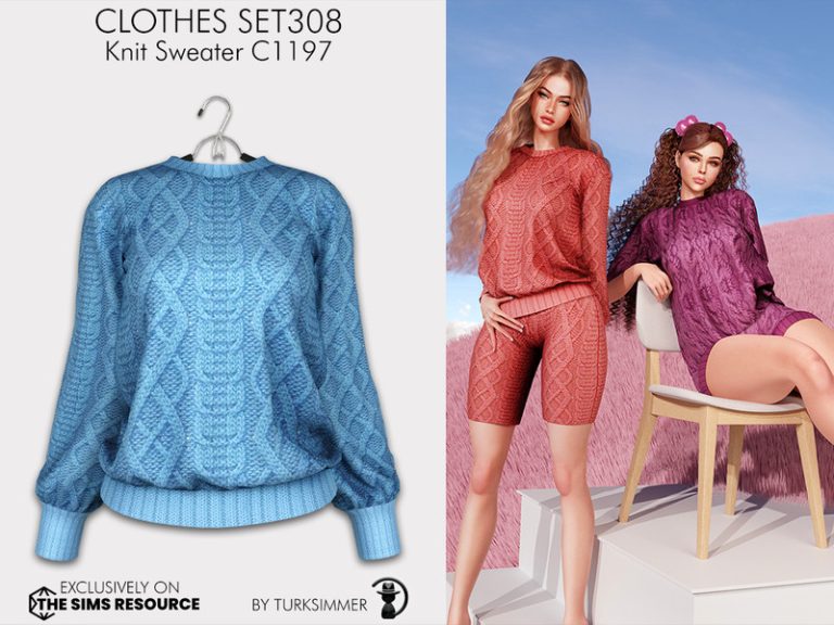 Clothes SET308 - Knit Sweater C1197 - The Sims 4 Catalog