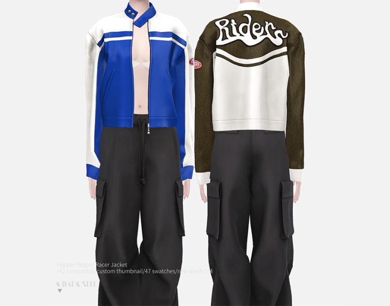 Pepper Pepper Racer Jacket - The Sims 4 Catalog