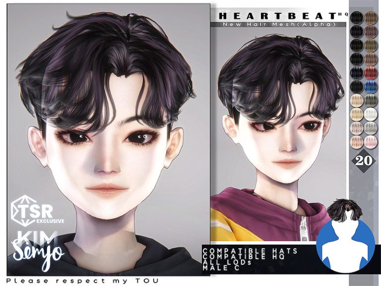 TS4 Child Hairstyle_Heartbeat - The Sims 4 Catalog