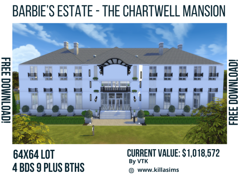The Barbie Estates' Chartwell Mansion - The Sims 4 Catalog