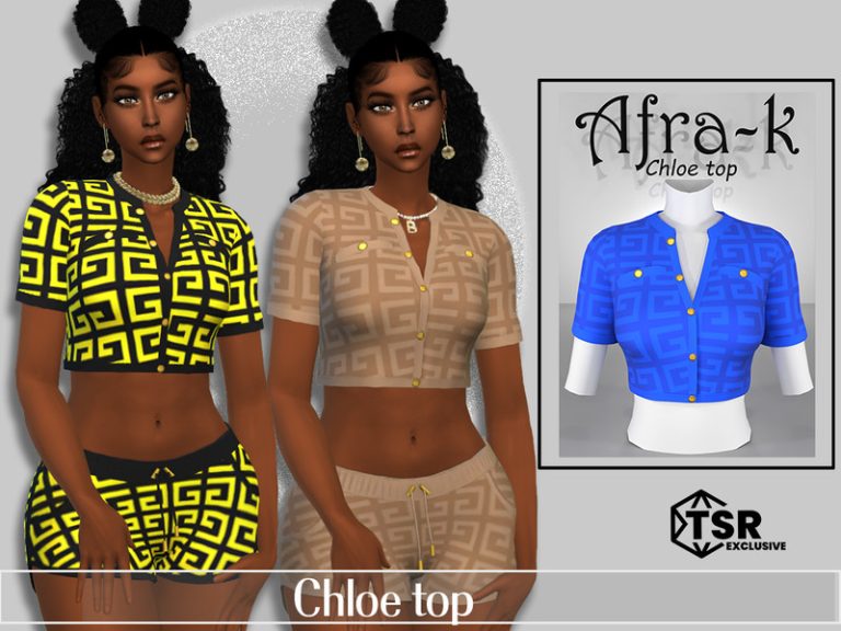 Chloe top - The Sims 4 Catalog
