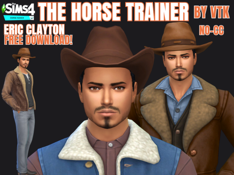 Horse Trainer Cowboy Erick Clayton - The Sims 4 Catalog