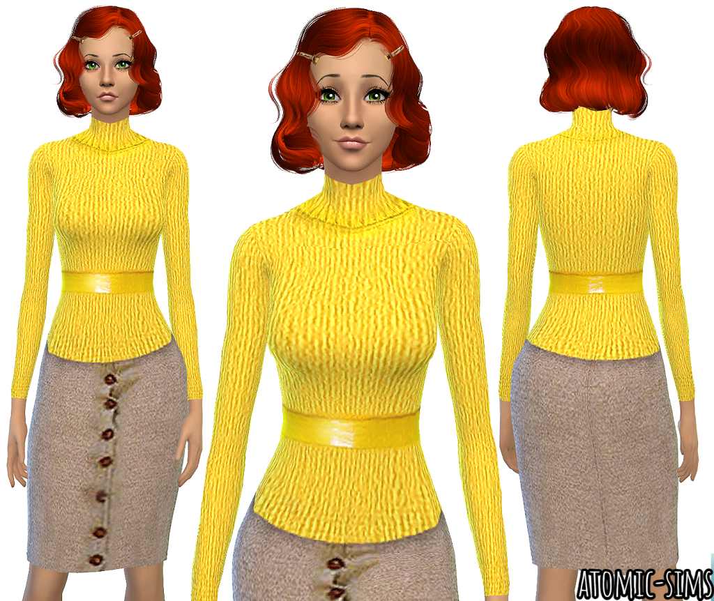 Simchic Alexander McQueen Yellow sweater with skirt outfit conversion ...