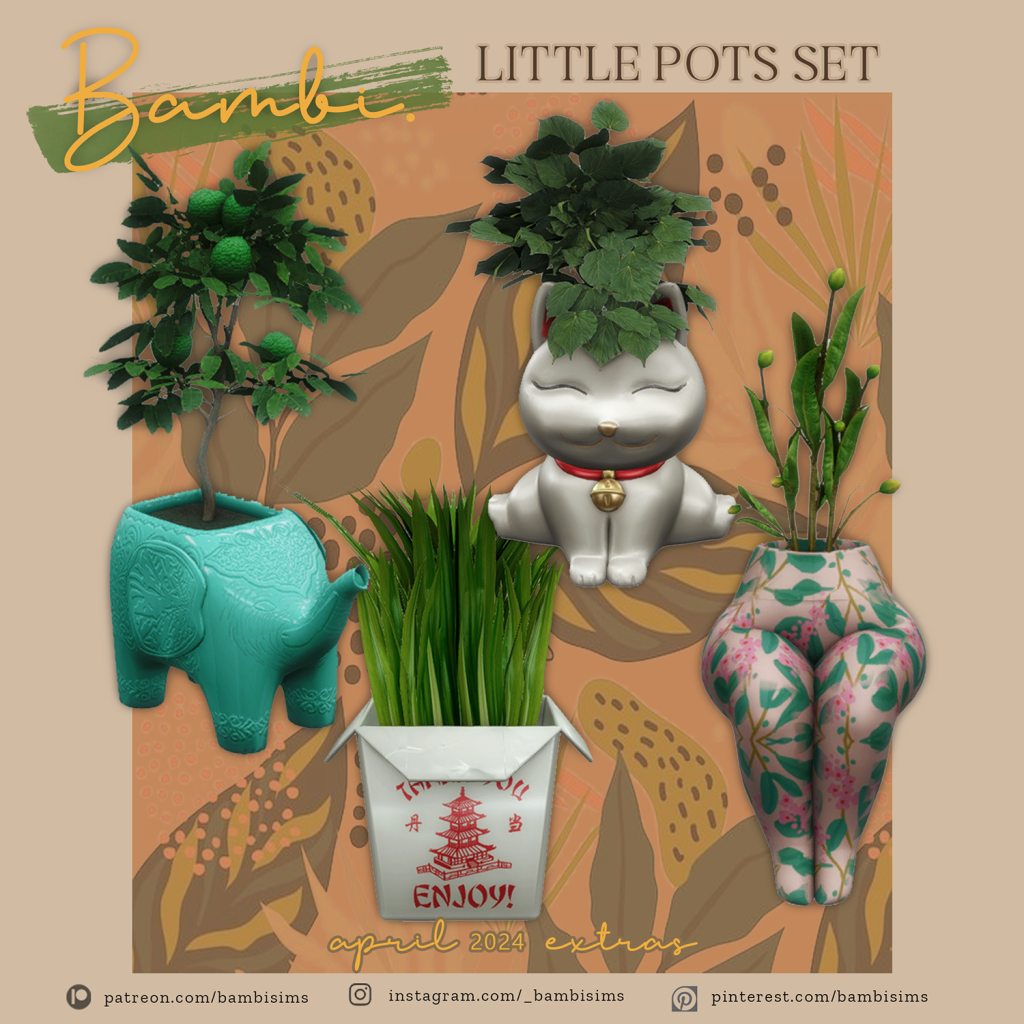 little pots set - The Sims 4 Catalog