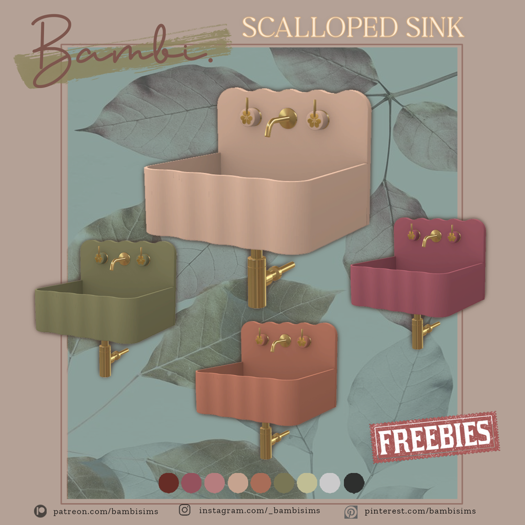 scalloped sink - The Sims 4 Catalog