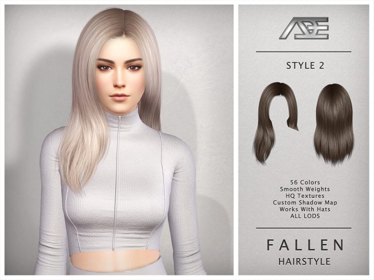 Fallen - Style 2 (Hairstyle) - The Sims 4 Catalog