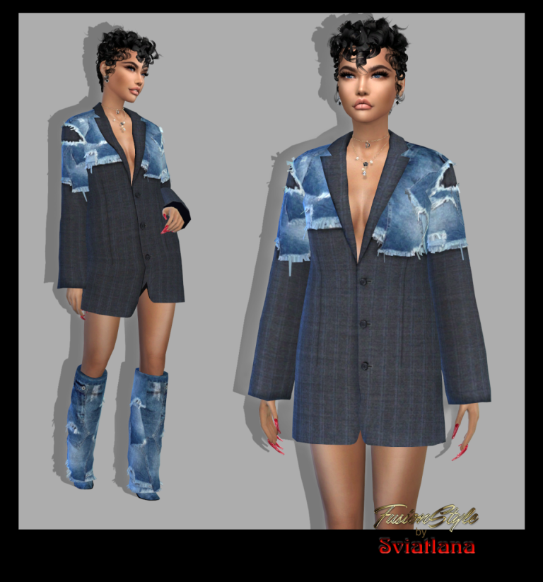 Blazer and boots - The Sims 4 Catalog