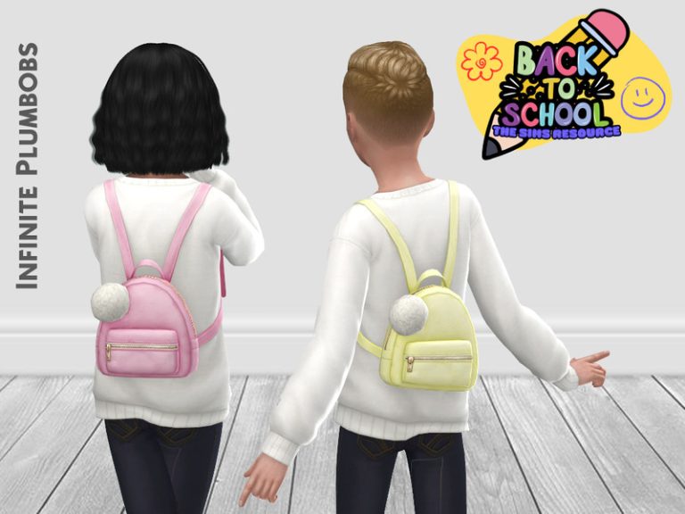 Back To School Child Pastel Backpack - The Sims 4 Catalog
