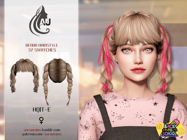 Back to school collection - Berda Hairstyle - The Sims 4 Catalog