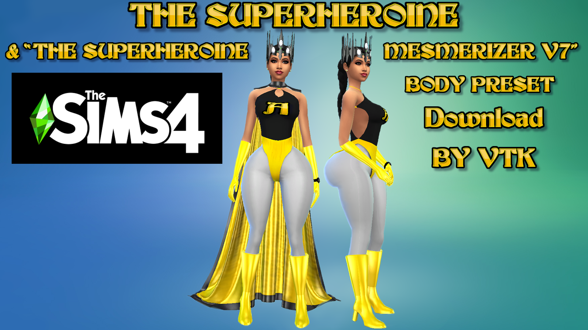 Female Superhero, Costume, & Body Preset - The Sims 4 Catalog