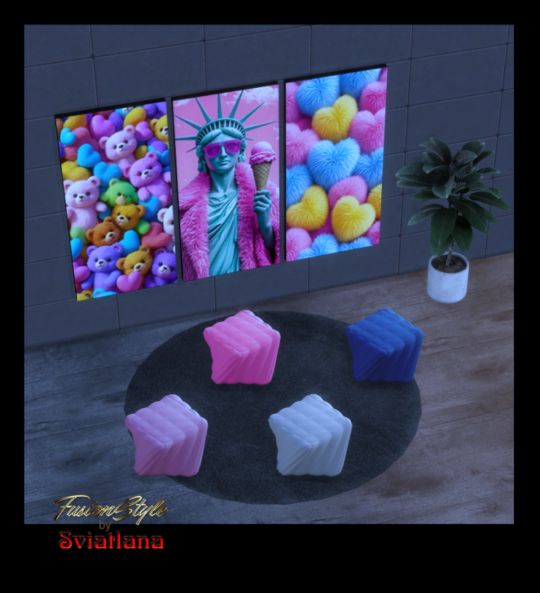 Pouf & Posters - The Sims 4 Catalog