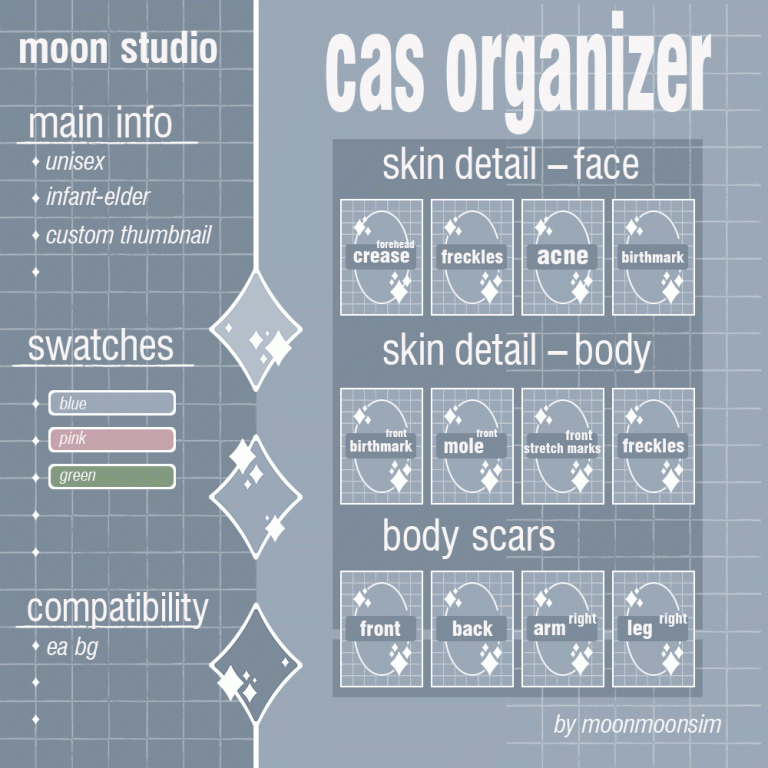 CAS Organizer Skin Detail - The Sims 4 Catalog